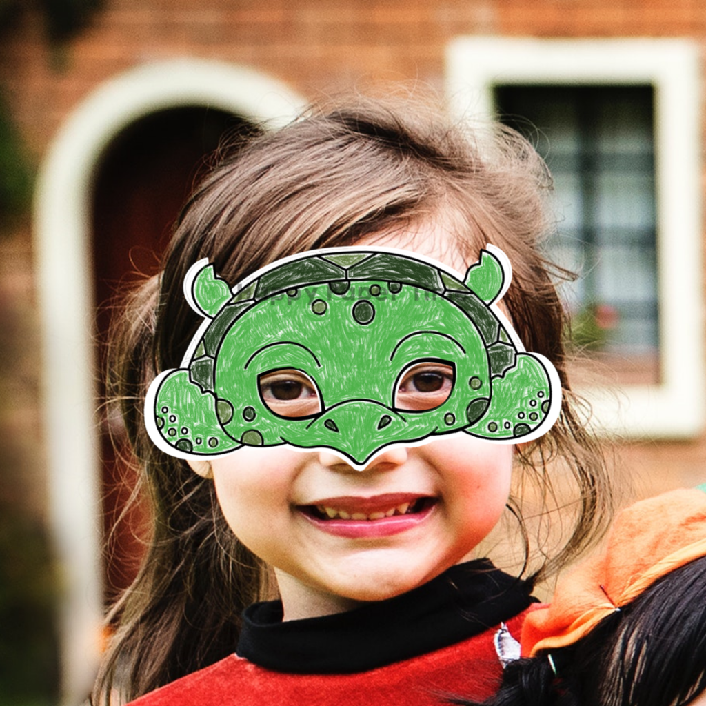 Sea Turtle Paper Mask Printable Ocean Animal Coloring Craft Activity | Made By Teachers