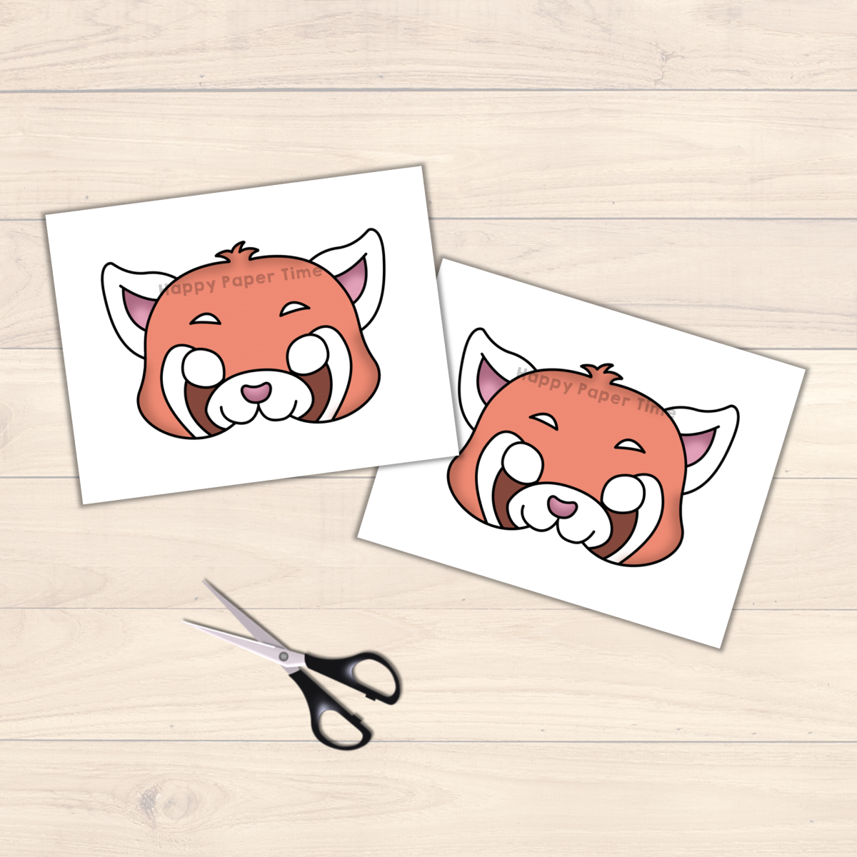 Red Panda Paper Mask Printable Asian Animal Jungle Craft Activity ...