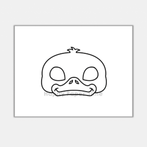 Duck Paper Mask Printable Pond Animal Coloring Craft Activity Costume ...