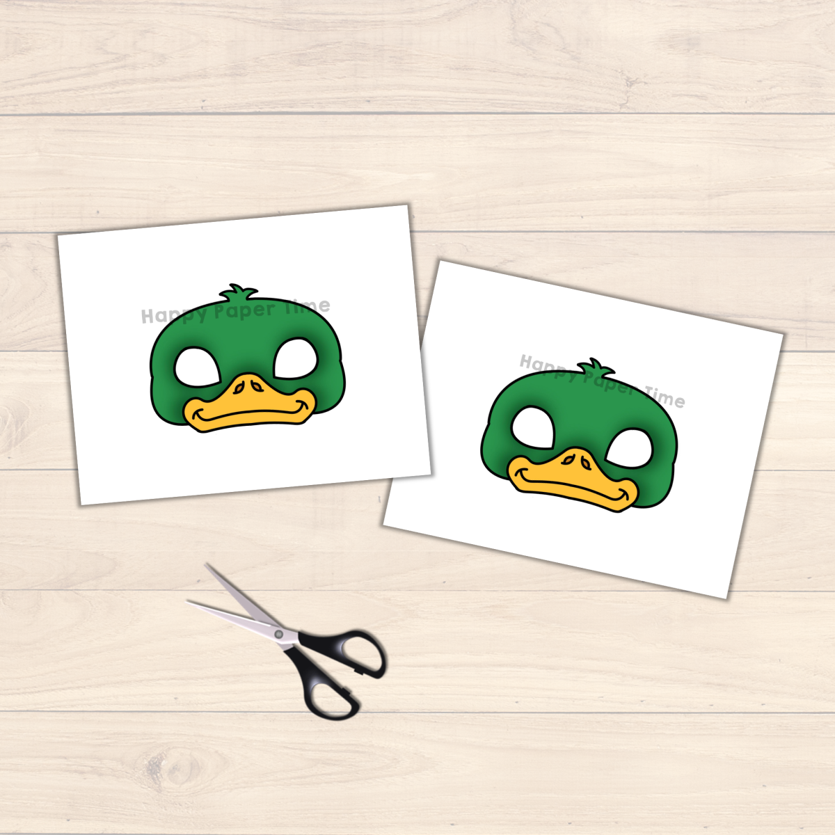 Duck Paper Mask Printable Pond Animal Craft Activity Costume | Made By ...