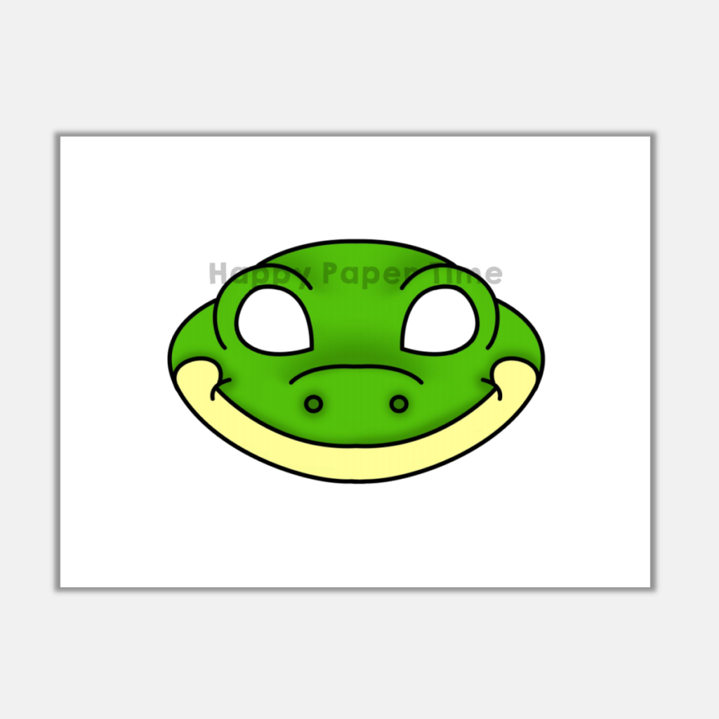 Frog Paper Mask Printable Pond Animal Craft Activity Costume | Made By ...