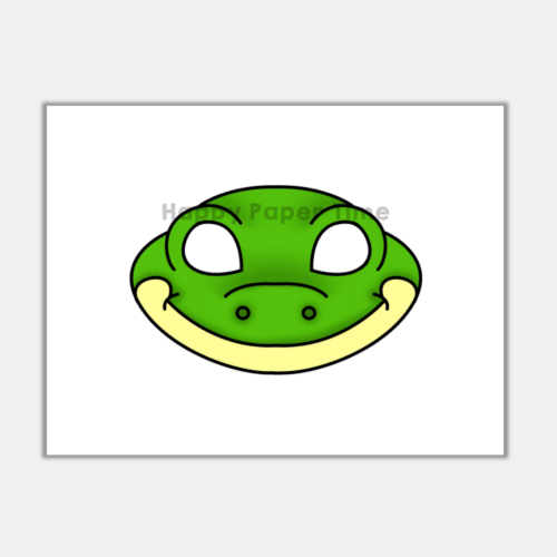 Frog Paper Mask Printable Pond Animal Craft Activity Costume - Made By ...