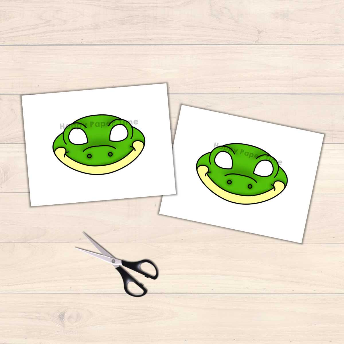 Frog Paper Mask Printable Pond Animal Craft Activity Costume | Made By ...