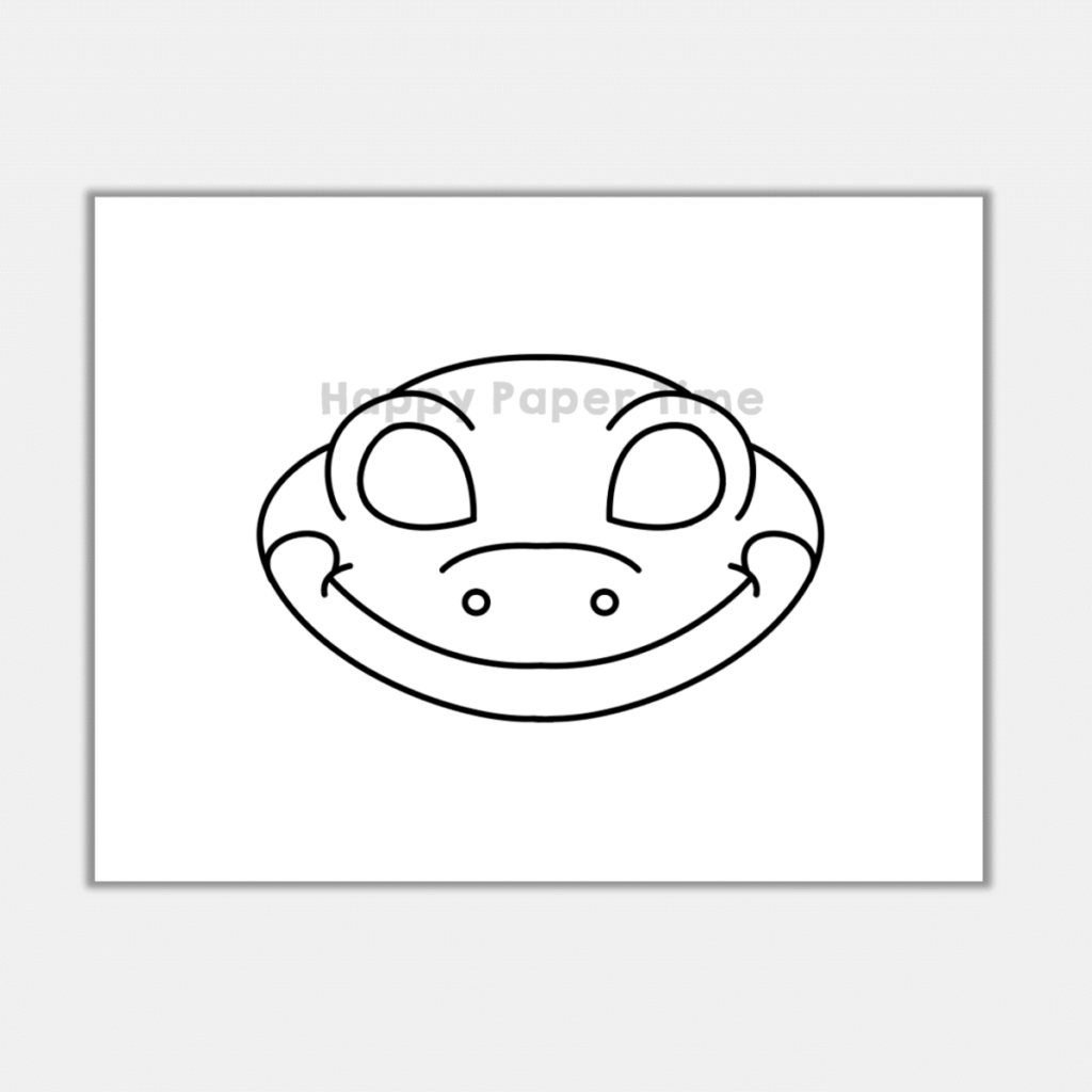 Frog Paper Masks Printable Pond Animal Coloring Craft Activity Costume ...