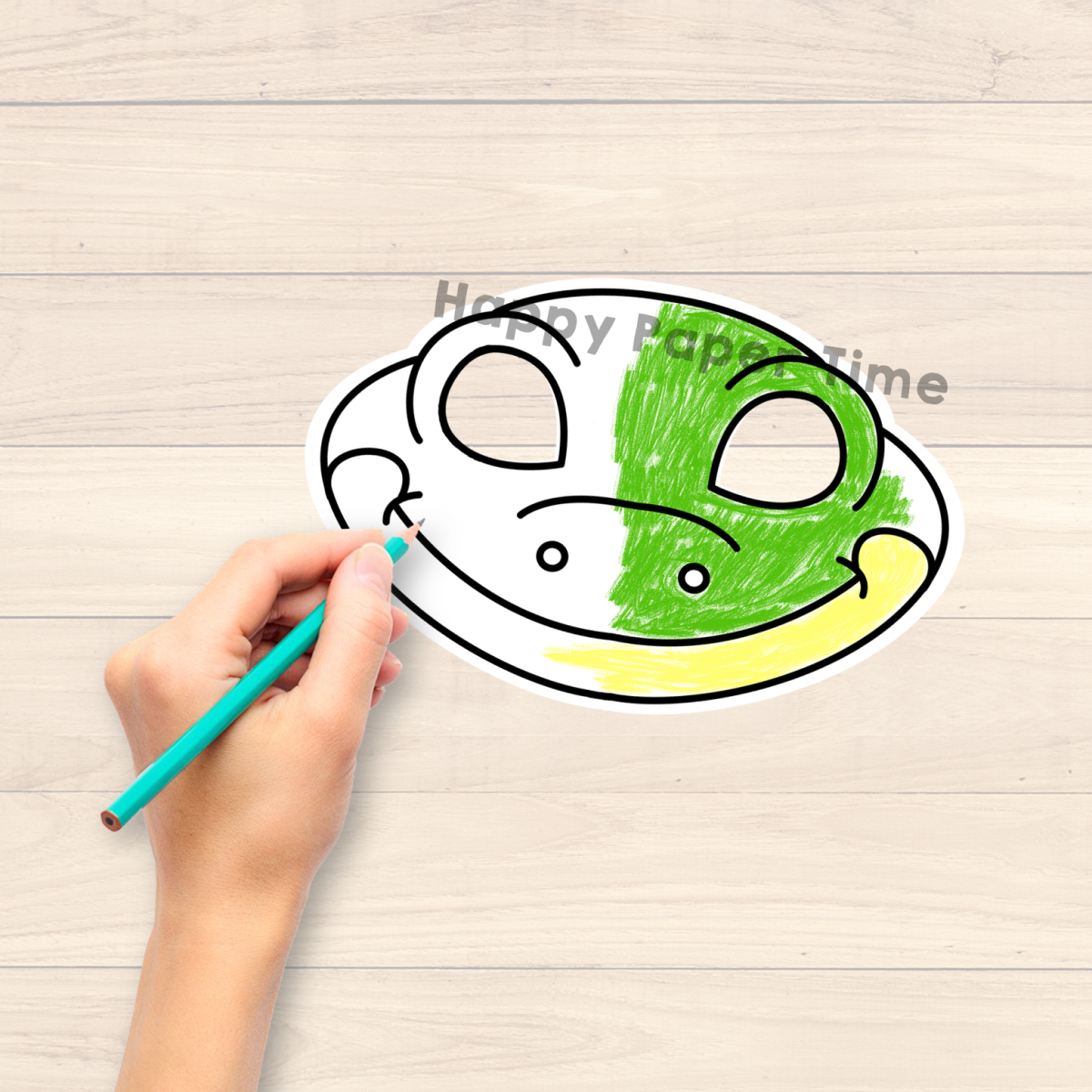 Frog Paper Masks Printable Pond Animal Coloring Craft Activity Costume ...