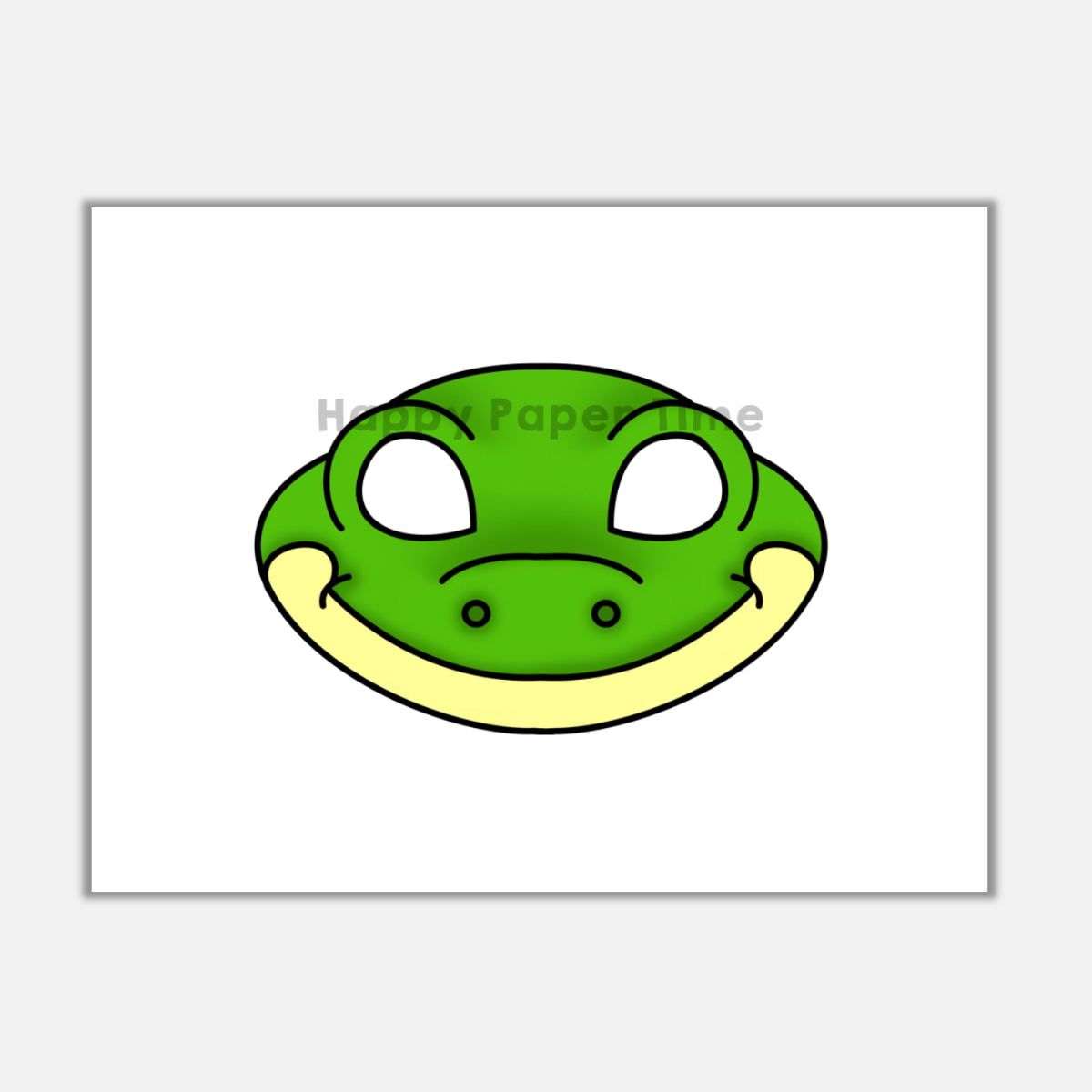 Frog Paper Masks Printable Pond Animal Coloring Craft Activity Costume ...