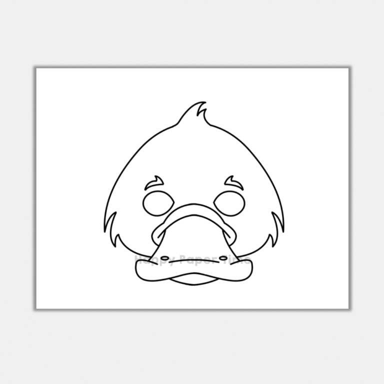 Platypus Paper Mask Printable Australian Animal Coloring Craft Activity ...