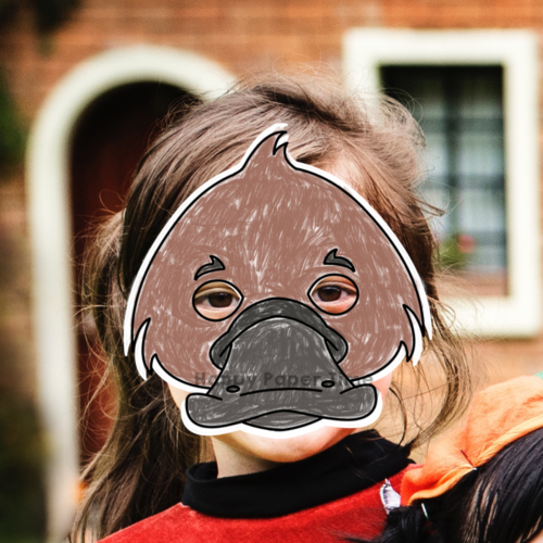 Platypus Paper Mask Printable Australian Animal Coloring Craft Activity ...