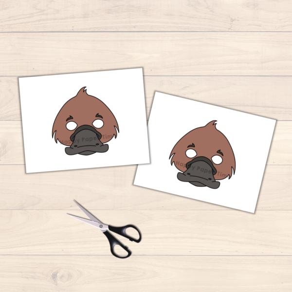 Platypus Paper Mask Printable Australian Animal Costume Craft Activity ...