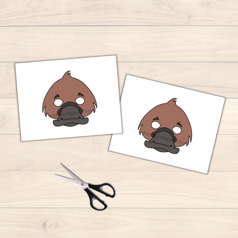 Platypus Paper Mask Printable Australian Animal Costume Craft Activity ...