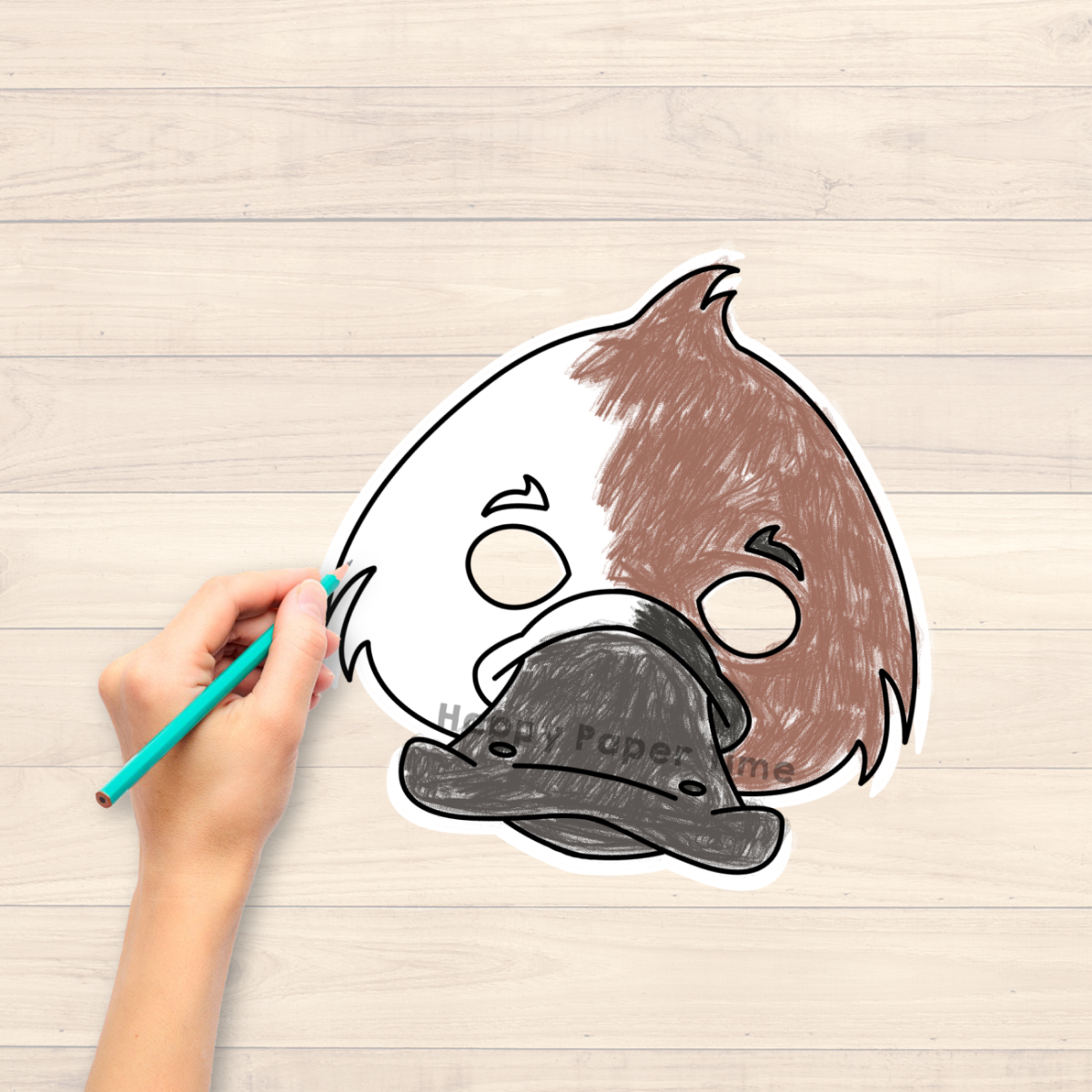 Platypus Paper Masks Printable Australian Animal Coloring Craft ...