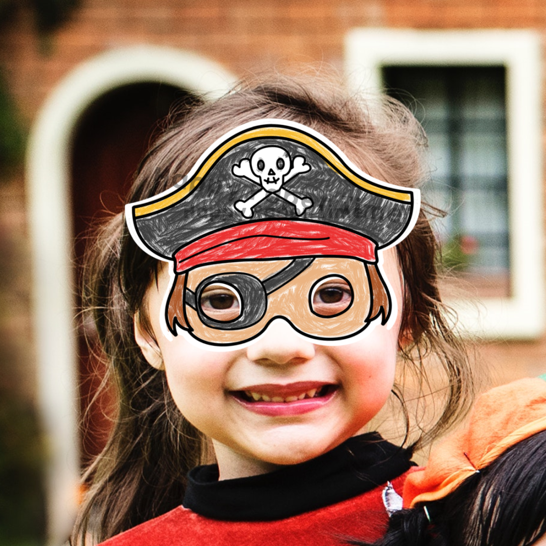 Pirate Paper Mask Printable Coloring Craft Activity Play Costume ...