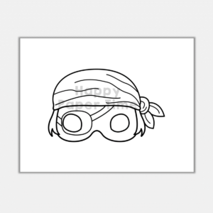 Pirate Paper Masks Printable Coloring Craft Activity Play Costume ...