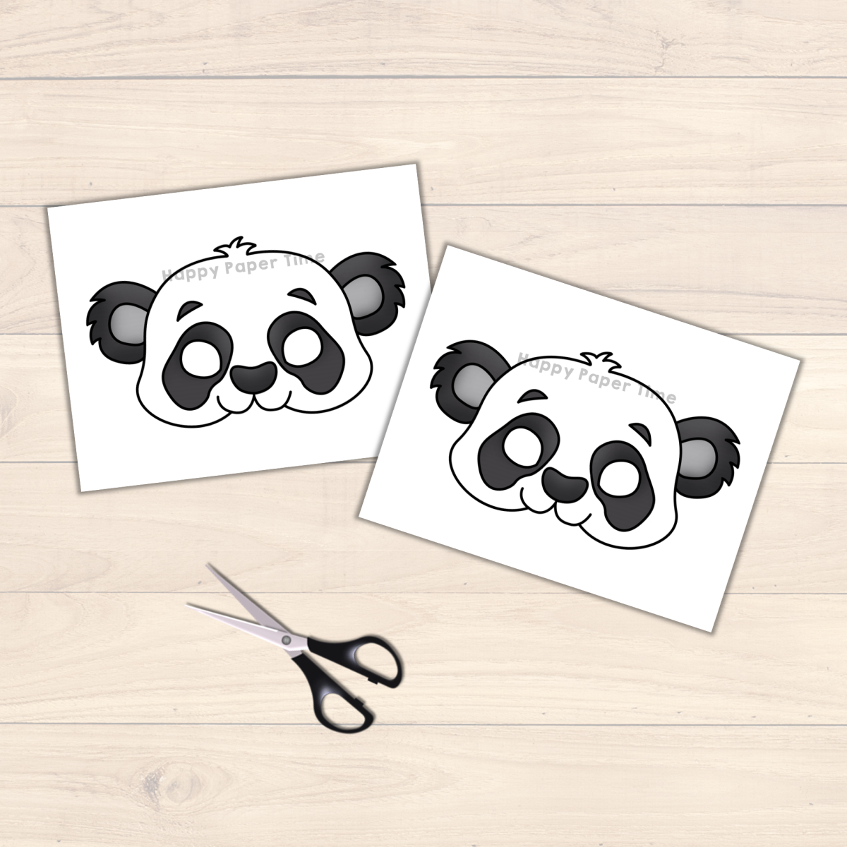 Panda Paper Mask Printable Asian Animal Costume Craft Activity Jungle ...