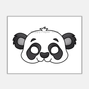 Panda Paper Masks Printable Asian Animal Coloring Craft Activity Jungle ...
