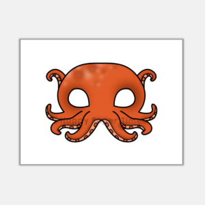 Octopus Paper Masks Printable Ocean Sea Animal Coloring Craft Activity ...