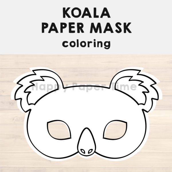 Australian Animal Paper Masks Printable Coloring Craft Activity Costume ...