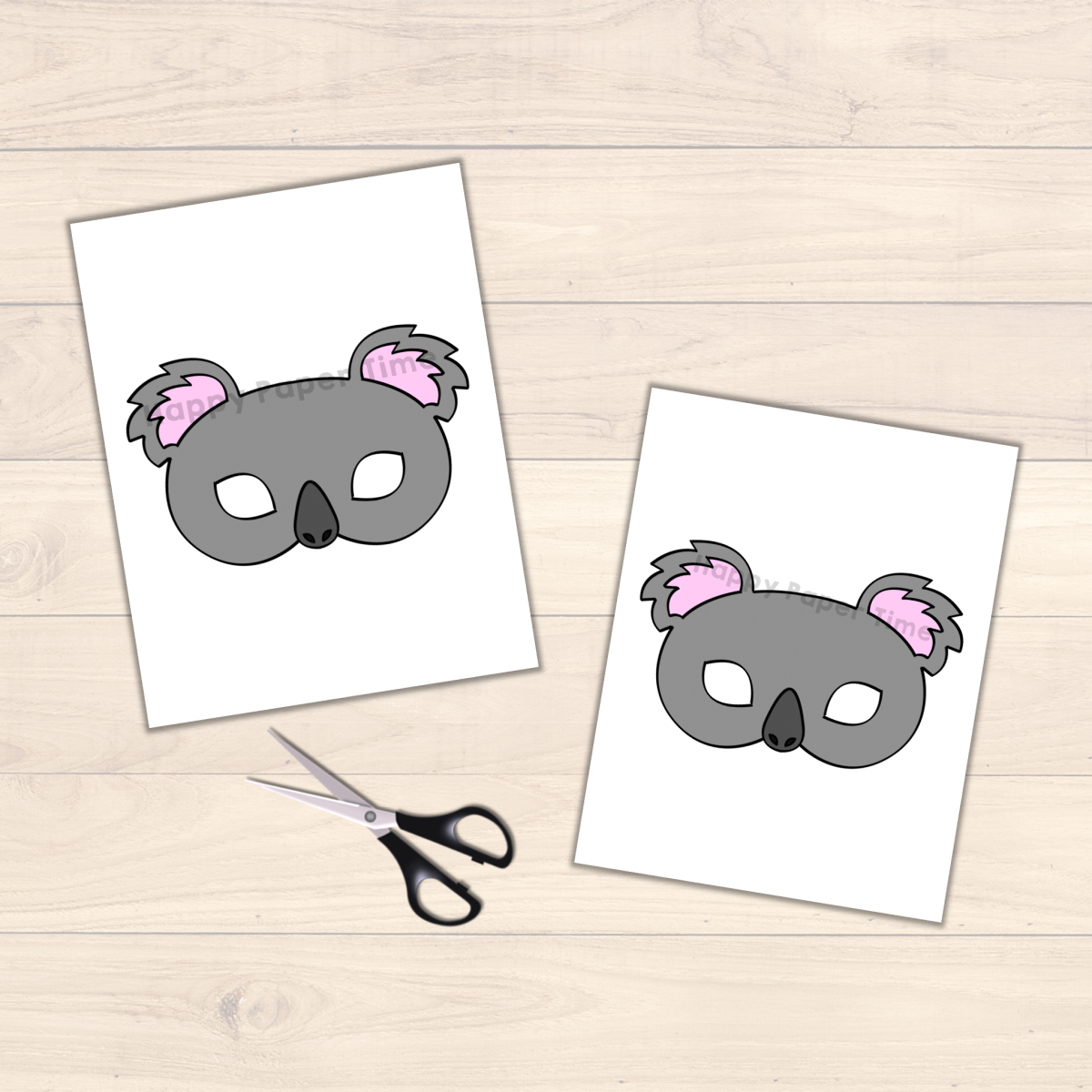 Koala Paper Mask Printable Australian Animal Costume Craft Activity ...