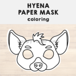 African Animal Paper Masks Printable Safari Coloring Craft Activity ...