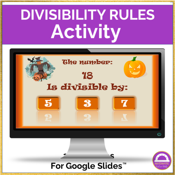 Math Halloween Activity Divisibility Rules Google Slides | Made By Teachers