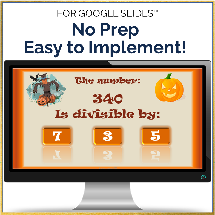 Math Halloween Activity Divisibility Rules Google Slides | Made By Teachers