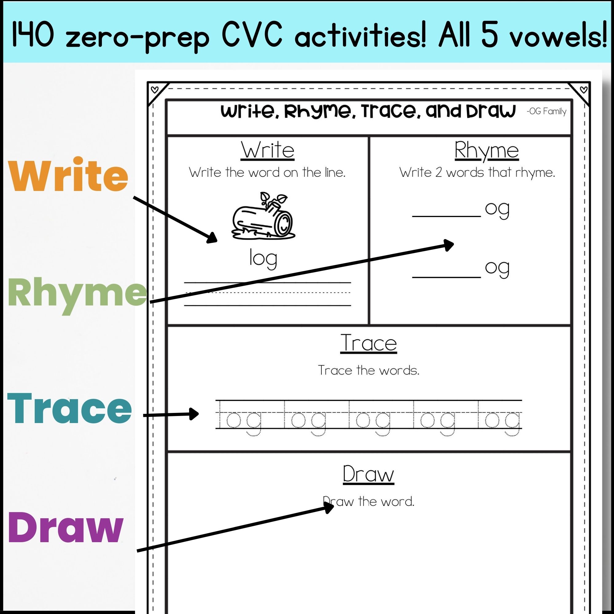 CVC Words and Sight Words Activities Kindergarten & 1st Grade BUNDLE ...