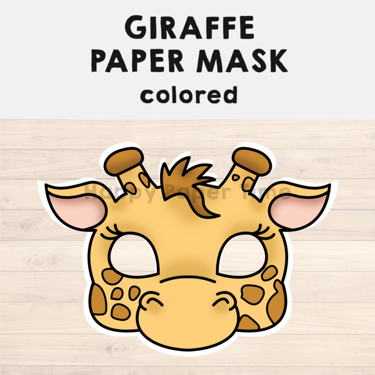 African Animal Paper Masks Printable Safari Craft Activity Costume ...