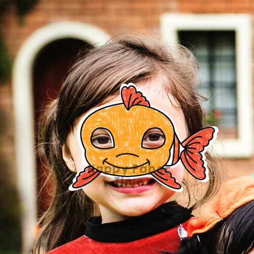 Fish Paper Mask Printable Ocean Sea Animal Coloring Craft Activity ...