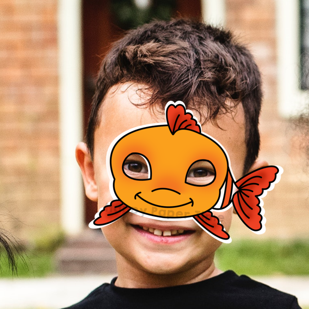 Fish Paper Mask Printable Ocean Sea Animal Craft Activity Costume ...