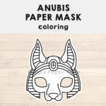 Anubis Paper Masks Printable Ancient Egypt God Coloring Craft Activity ...