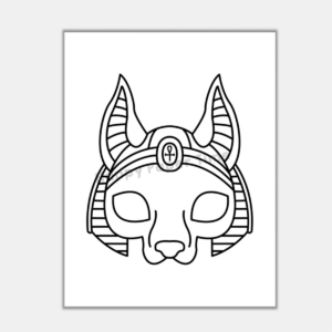 Anubis Paper Masks Printable Ancient Egypt God Coloring Craft Activity ...