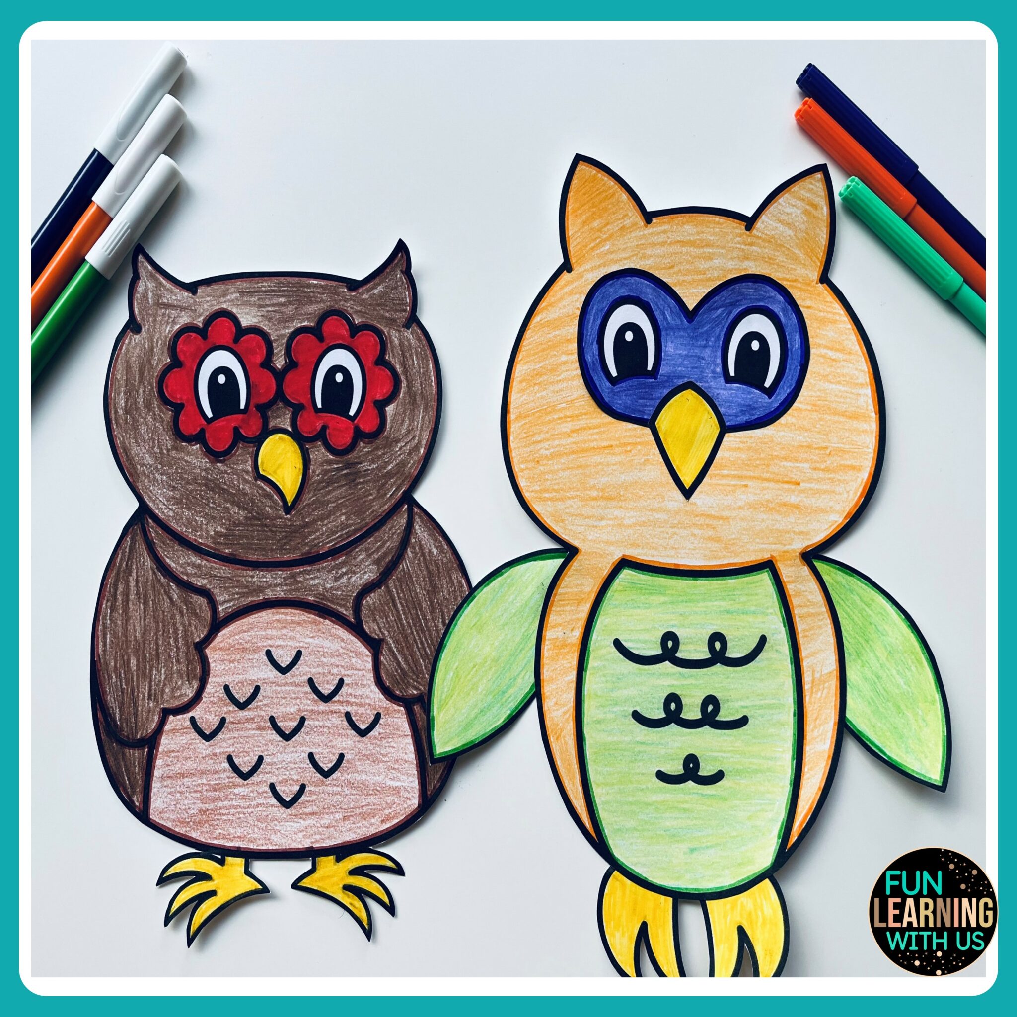 Owl Craft | Halloween Build Owl Craft | Woodland Animals Craft | Made ...