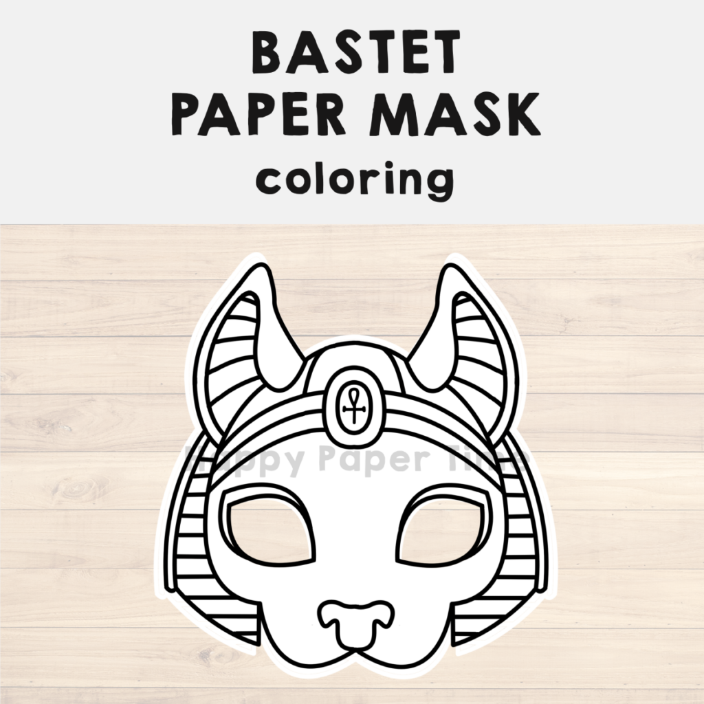 Ancient Egypt Paper Masks Printable Coloring Craft Activity Costume ...