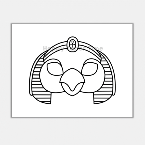 Horus Paper Mask Printable Ancient Egypt God Coloring Craft Activity ...