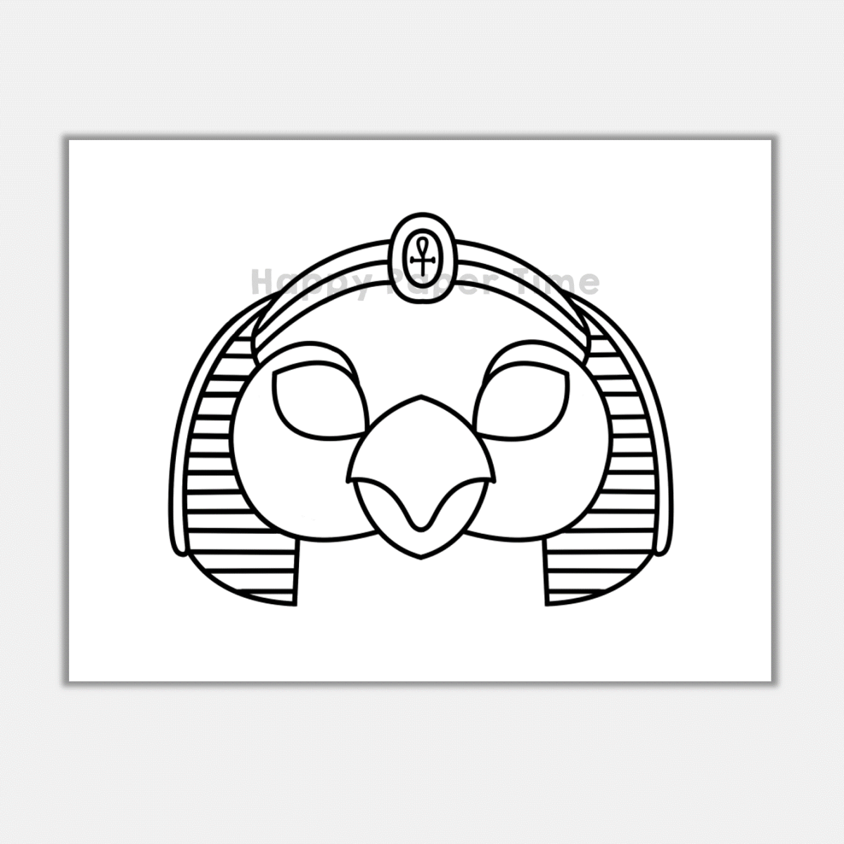 Horus Paper Mask Printable Ancient Egypt God Coloring Craft Activity ...