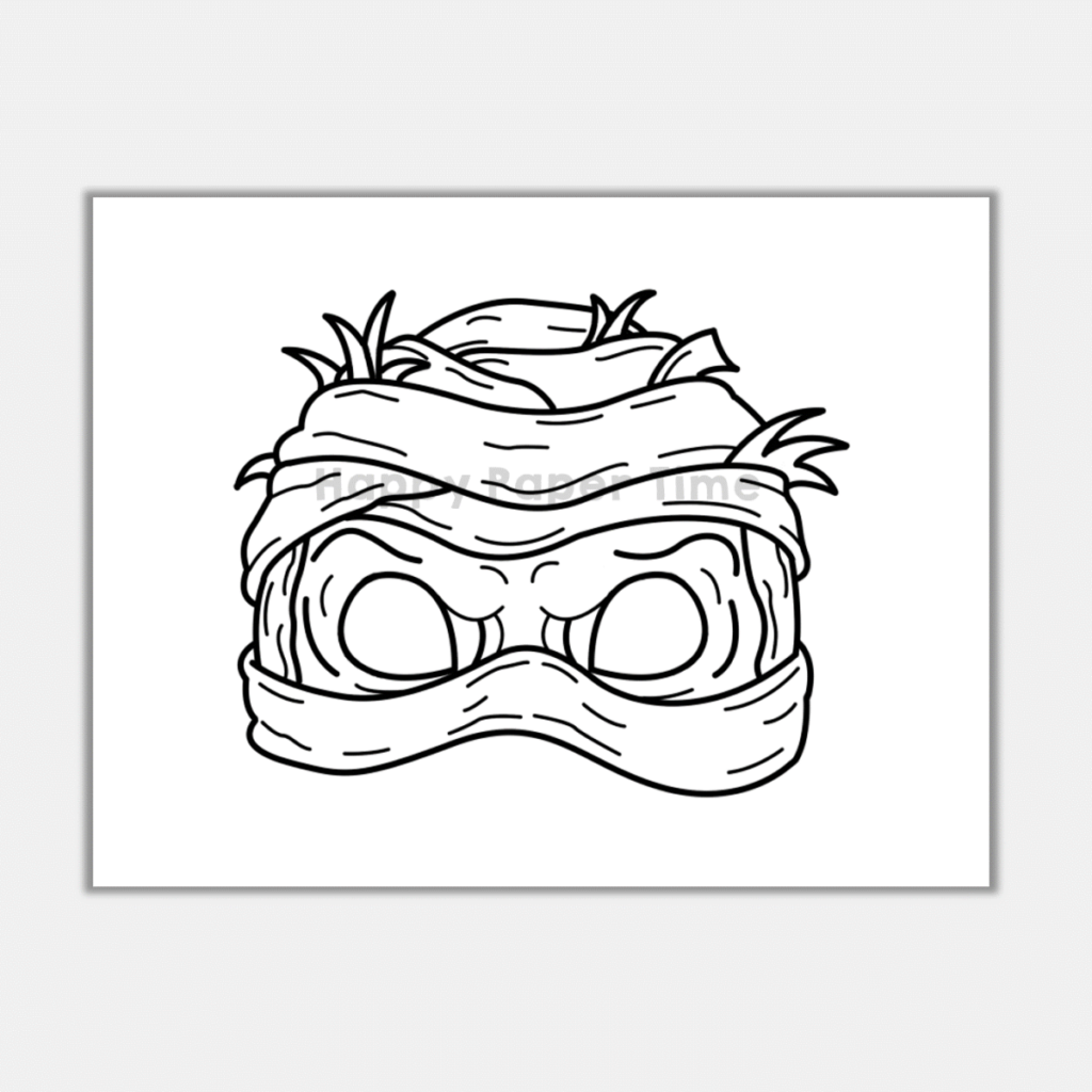 Mummy Paper Mask Printable Ancient Egypt Coloring Craft Activity ...