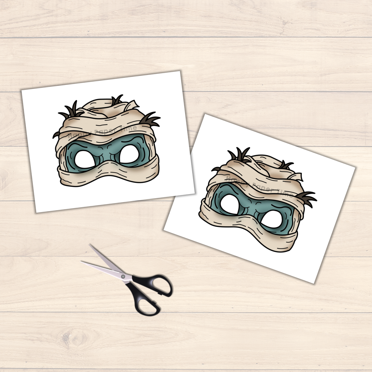 Mummy Paper Mask Printable Ancient Egypt Coloring Craft Activity ...