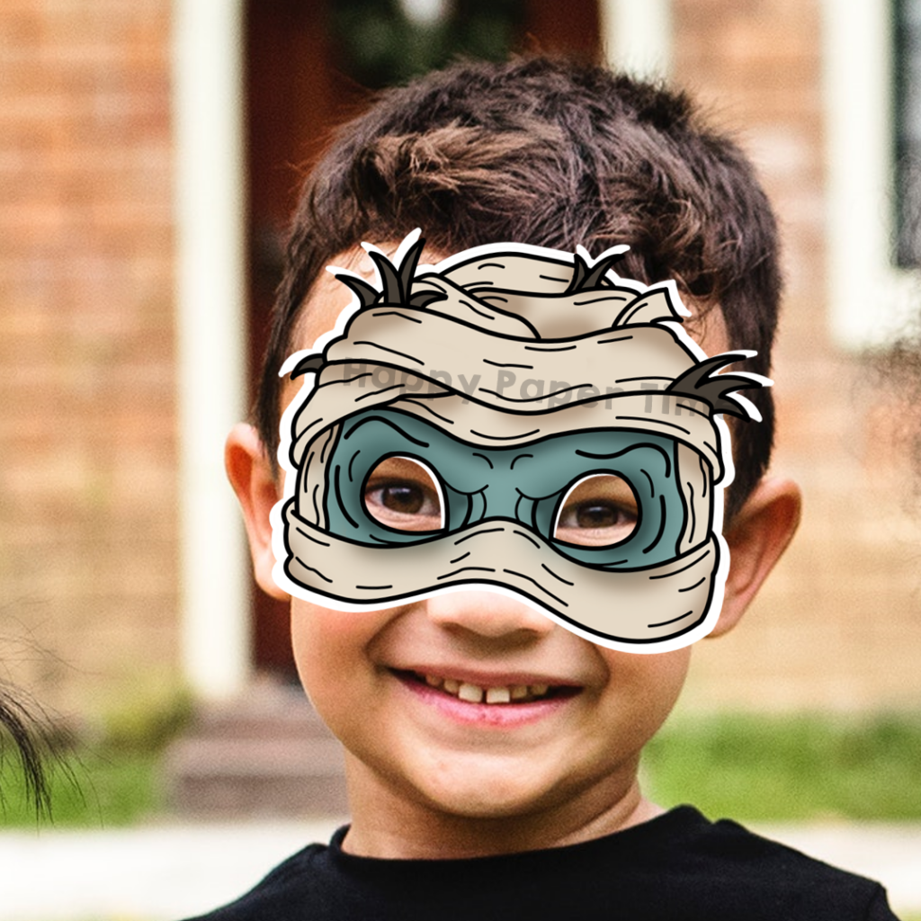Mummy Paper Mask Printable Ancient Egypt Coloring Craft Activity ...