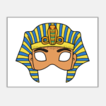 Pharaoh Paper Mask Printable Ancient Egypt Craft Activity Costume ...