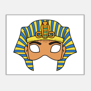 Pharaoh Paper Masks Printable Ancient Egypt Coloring Craft Activity ...