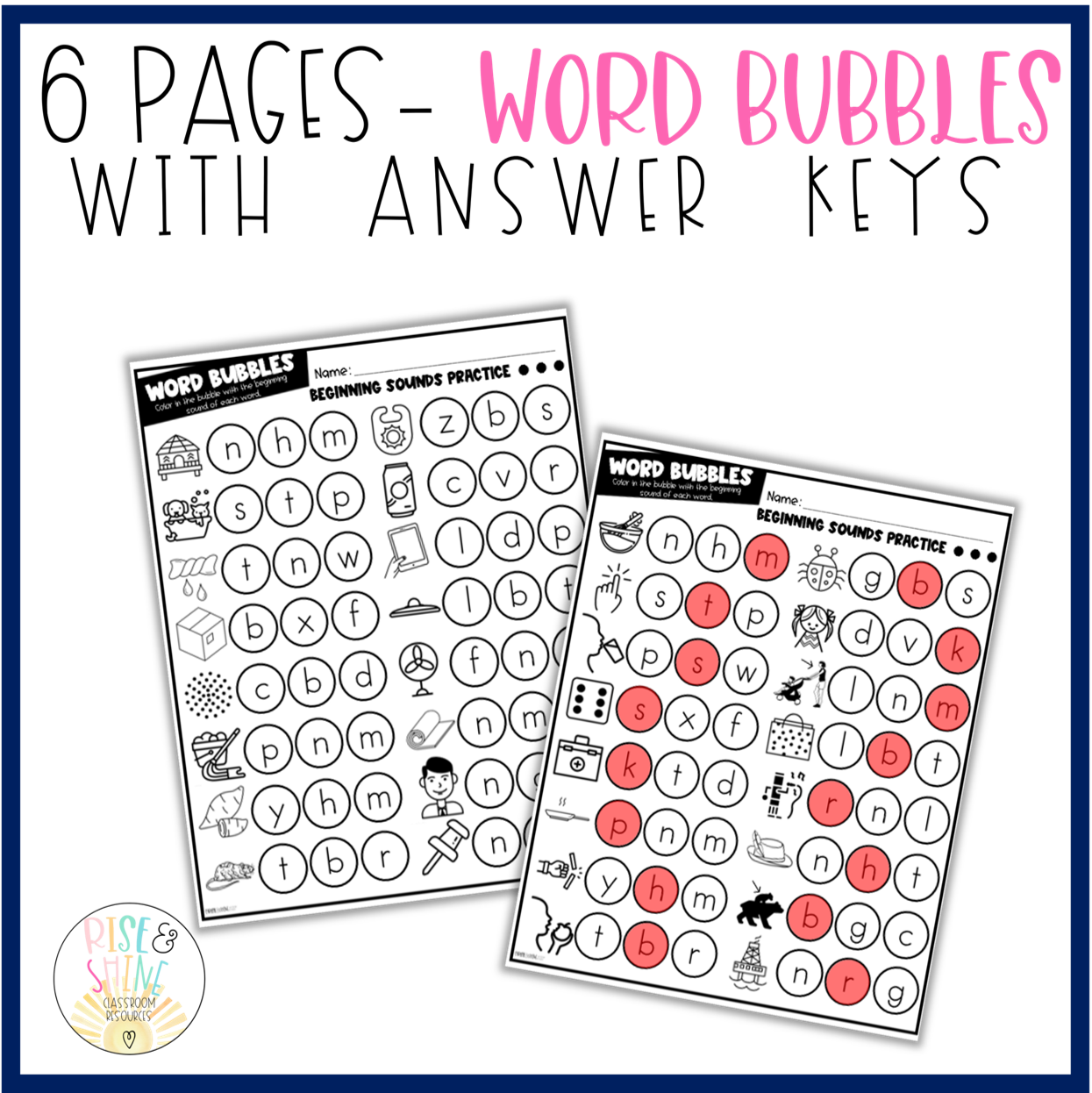 NO PREP CVC Beginning Sounds Worksheets | Made By Teachers