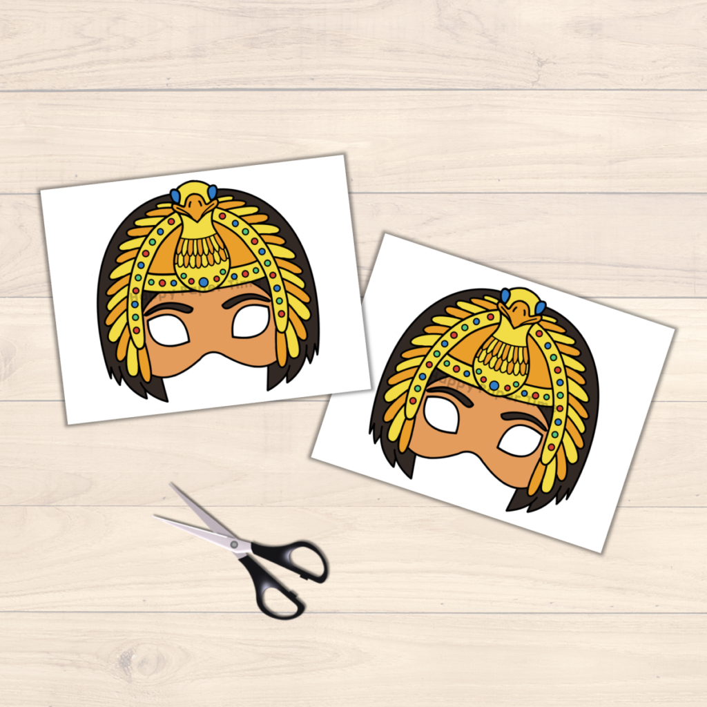 Cleopatra Paper Mask Printable Ancient Egypt Costume Craft Activity ...