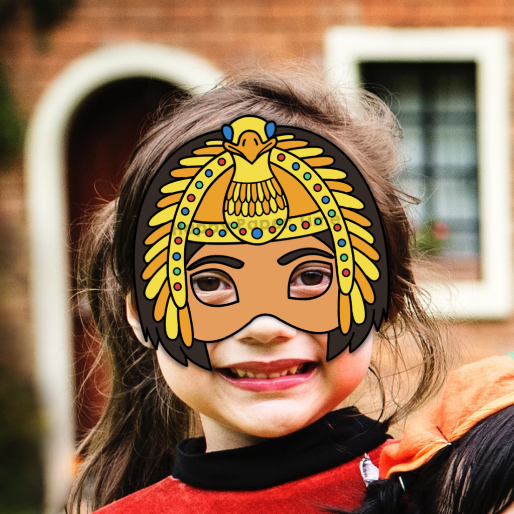 Cleopatra Paper Mask Printable Ancient Egypt Costume Craft Activity ...
