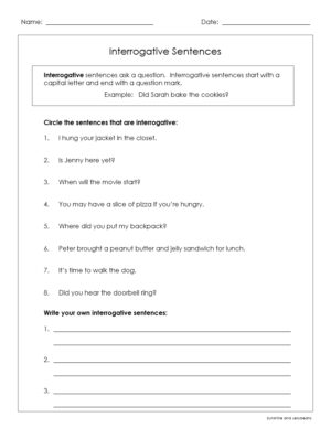 Sentences - Declarative, Interrogative, Exclamatory, Imperative - Grade ...