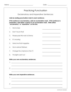 Sentences - Declarative, Interrogative, Exclamatory, Imperative - Grade ...