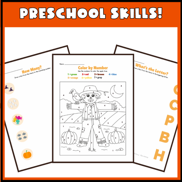 Halloween No Prep Preschool Activity Pack: Print and Go Worksheets ...