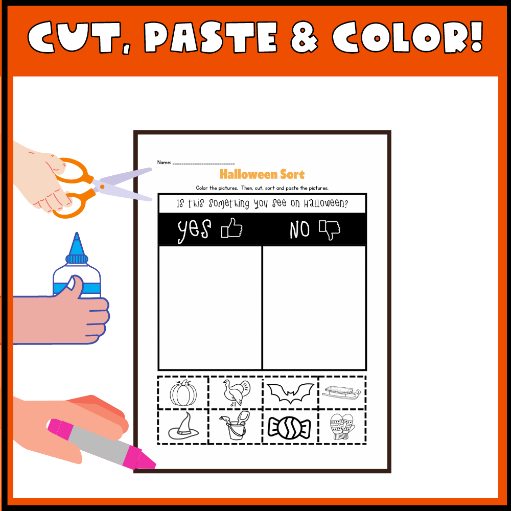 Halloween No Prep Preschool Activity Pack: Print and Go Worksheets ...