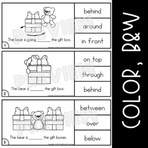 Teddy Bear Preposition Clip Cards Task Cards Positional Words - Made By ...