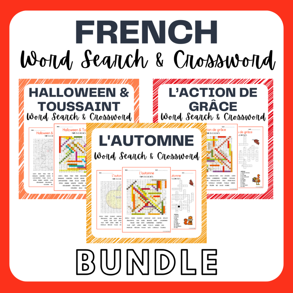 Fall, Thanksgiving, Halloween & All Saints' Day Word Search & Crossword ...