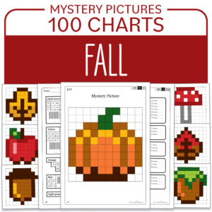 Fall/Autumn Math Mystery Pictures: Hundred Chart (Place value Add ...
